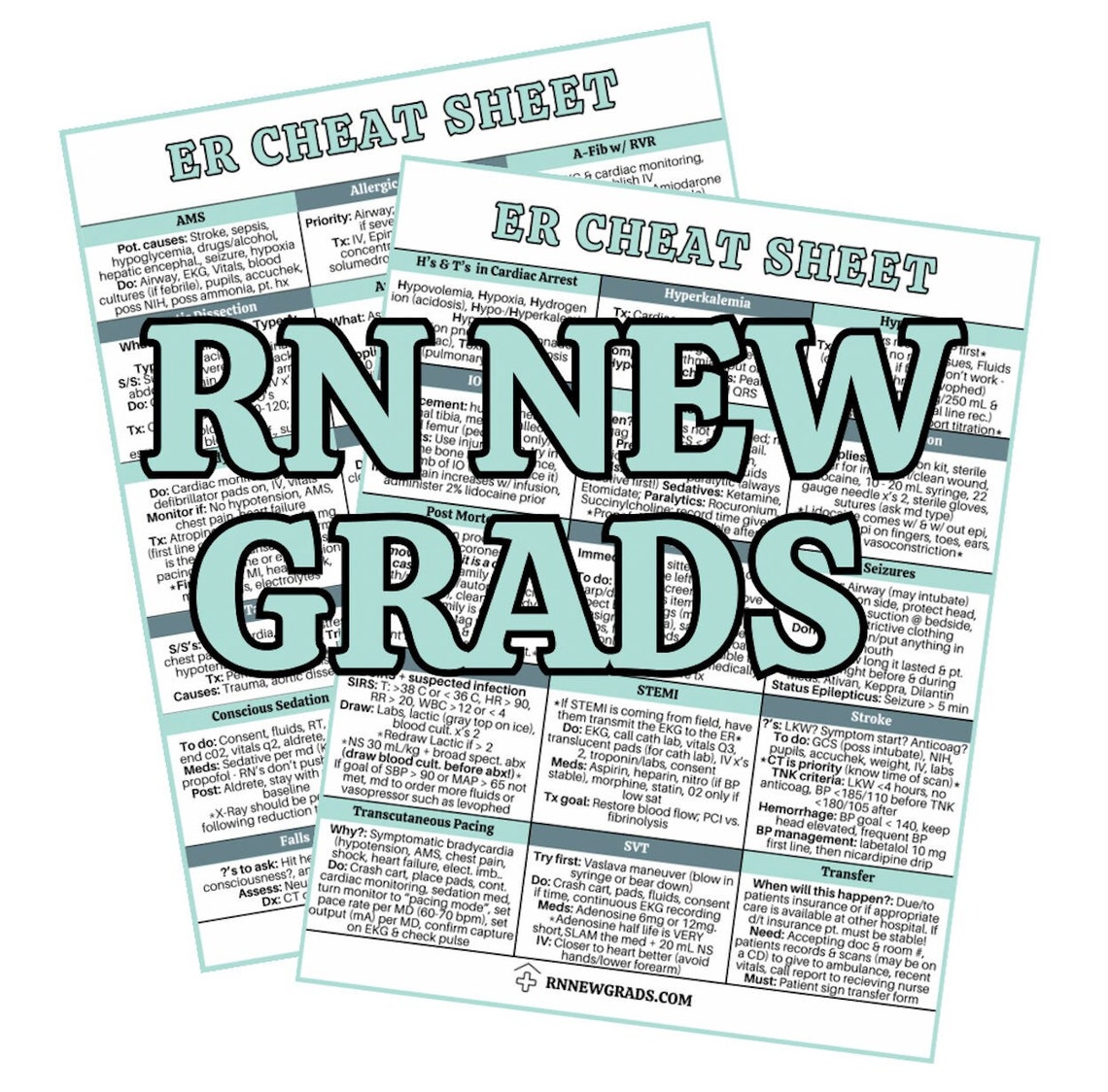 Nursing ER Cheat Sheet - Etsy