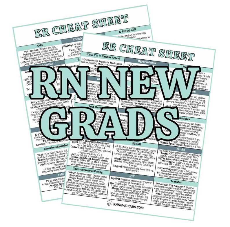 Nursing ER Cheat Sheet - Etsy
