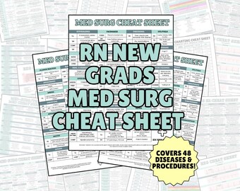 Med-surg/tele Medication Cheat Sheet Nursing Notes - Etsy