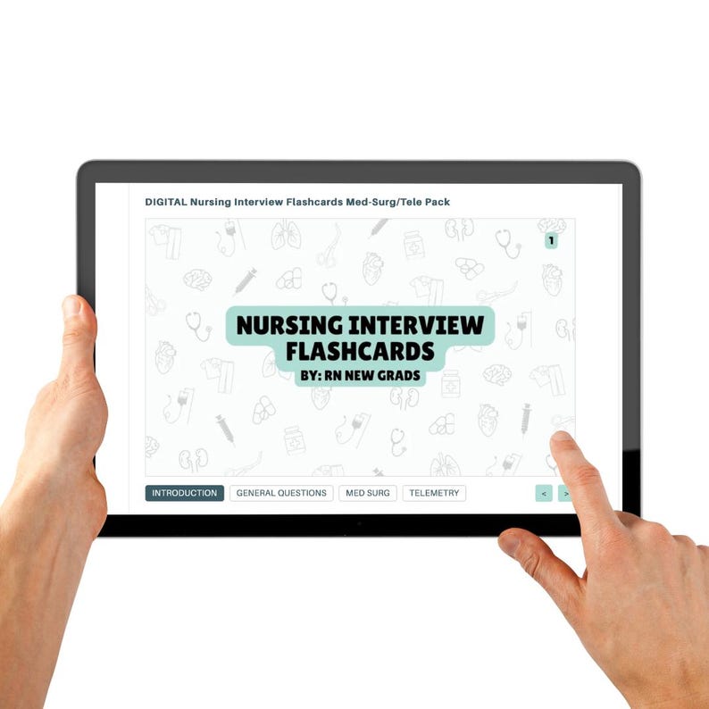 Nursing Interview Flashcards Med-surg/telemetry Pack - Etsy