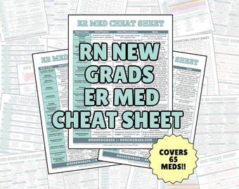 ER Nursing | Nursing Cheat Sheets | Nursing School | Nurse Gift ...