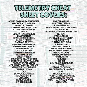 Med-surg/telemetry Cheat Sheet Bundle - Etsy