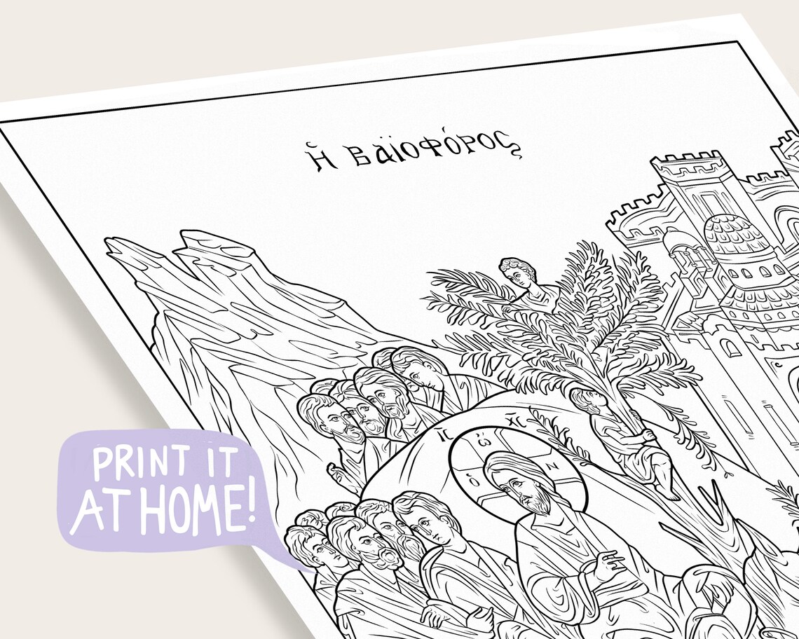 Easter Holy Week Coloring Pages Christian Orthodox Icons - Etsy