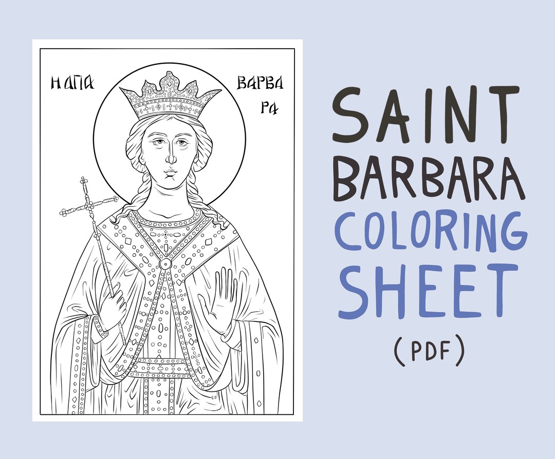 Saint Barbara | Christian Orthodox Icons | Printable Sunday School ...
