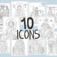 Holy Prophet Moses Coloring Page: Orthodox Christian Icon Art (digital ...