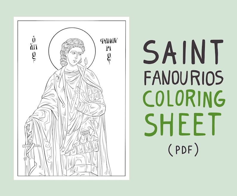 Christian Greek Orthodox Icon of Saint Fanourios Άγιος - Etsy