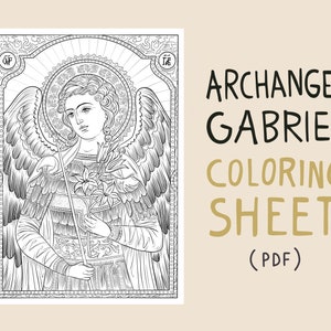 Archangel Gabriel | Christian Greek Orthodox Icon | Coloring Pages ...