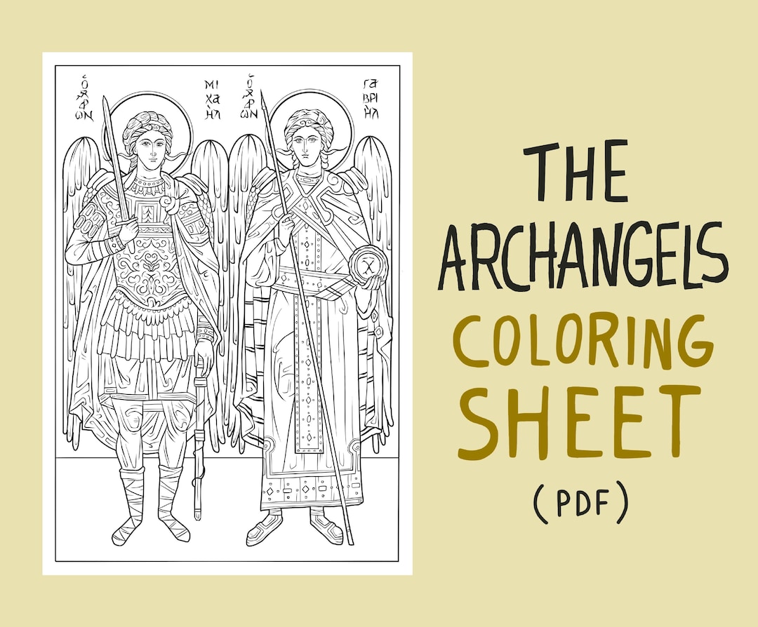 Archangels Michael and Gabriel | Christian Greek Orthodox Icon ...