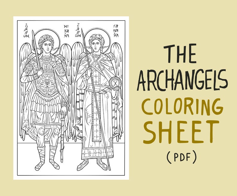 Archangels Michael and Gabriel | Christian Greek Orthodox Icon ...