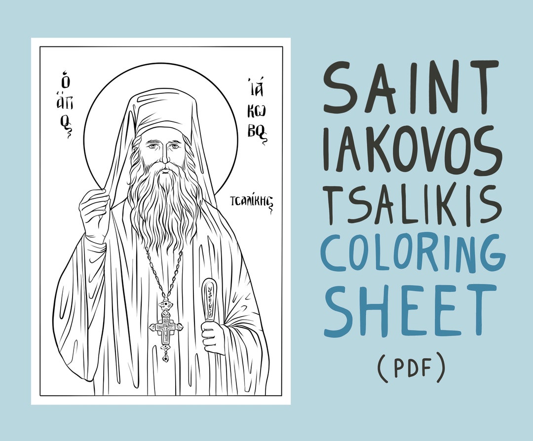 Christian Greek Orthodox Icon of Saint Iakovos Tsalikis (Άγιος Ιάκωβος ...