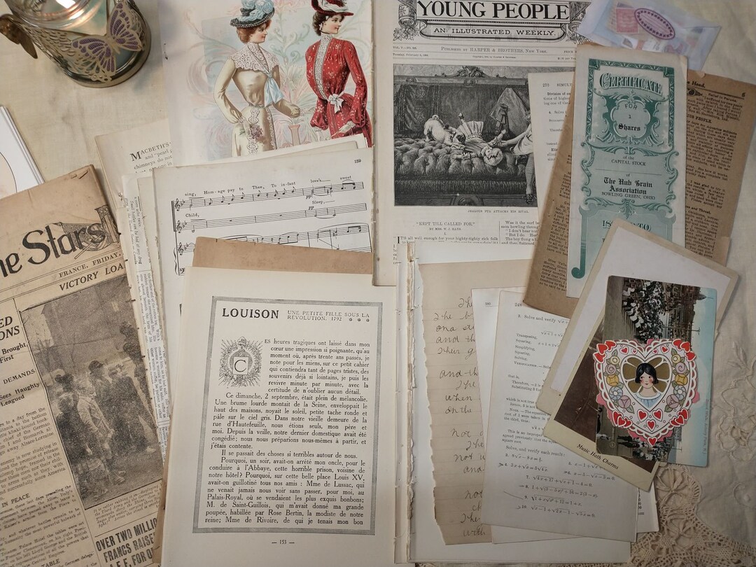 Rare Antique Collection of 100 Year Old Papers/collectors Pieces - Etsy