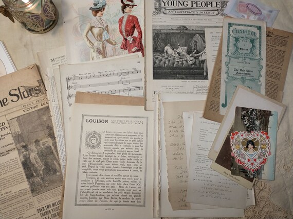 Rare Antique Collection of 100 Year Old Papers/collectors - Etsy