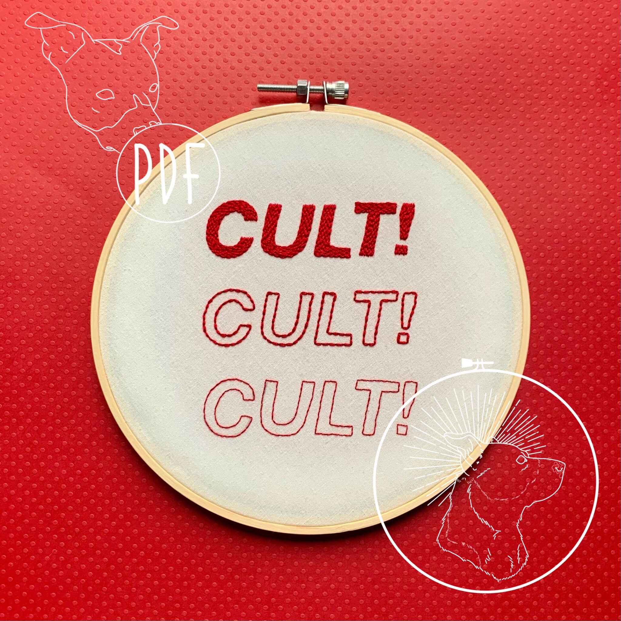Cult Cult Cult Timesuck Podcast Embroidery Pattern-digital - Etsy