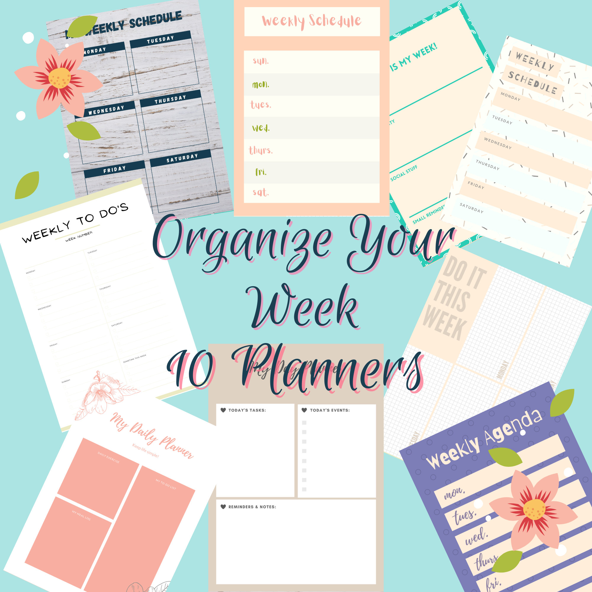 A4 Weekly Planner, Printable, Digital Product, Agenda, Organization ...