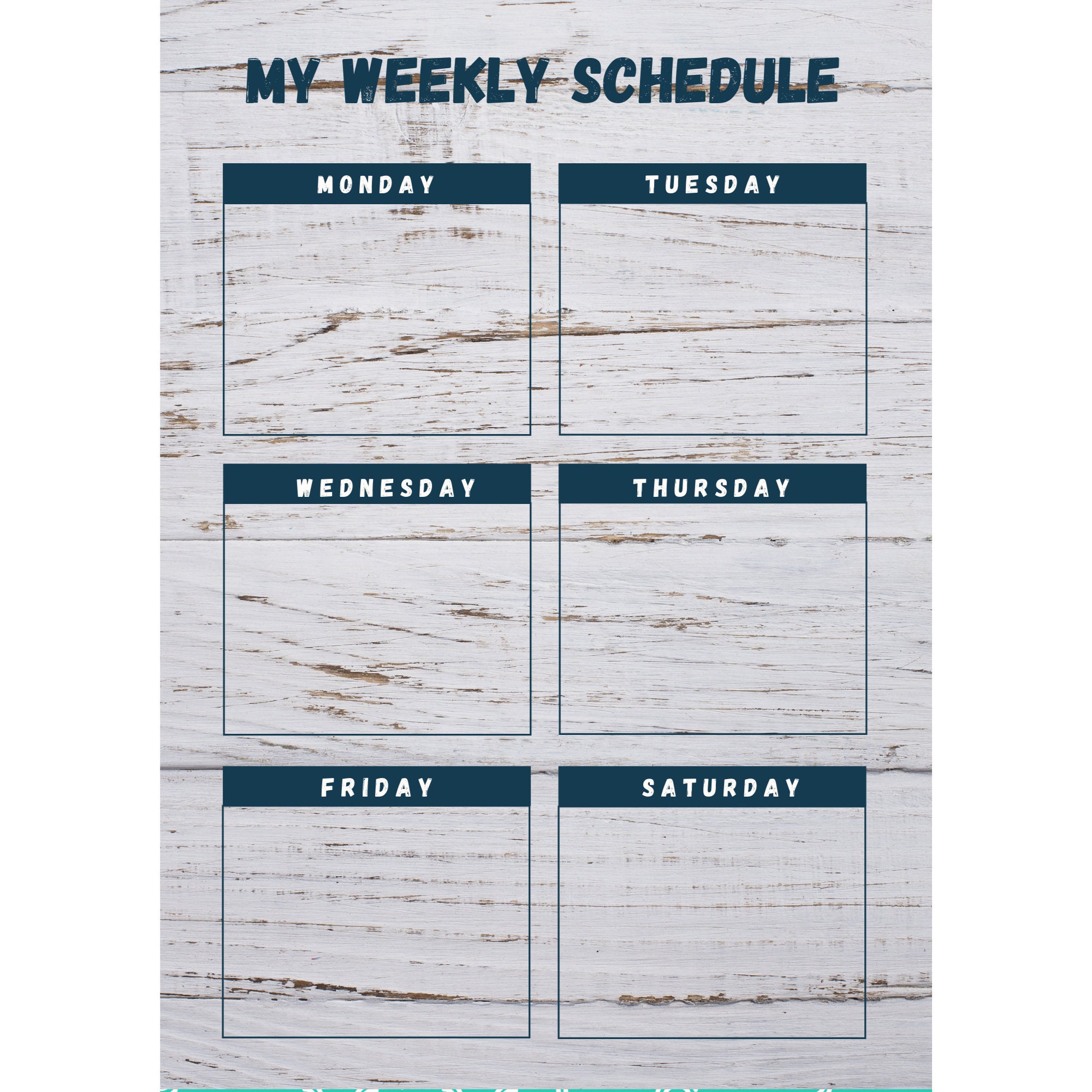 A4 Weekly Planner, Printable, Digital Product, Agenda, Organization ...
