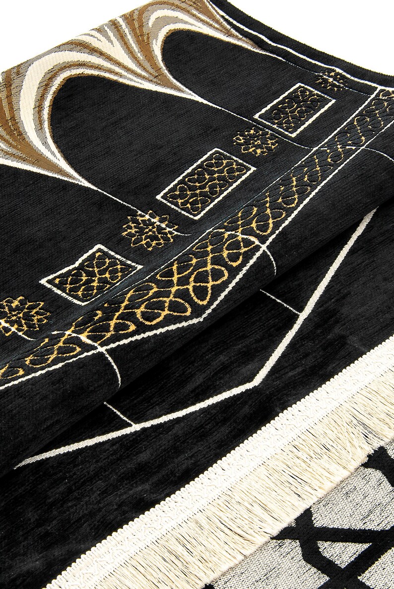 Kaaba Designed Prayer Rug Luxury Soft Kaaba Janamaz Lux - Etsy
