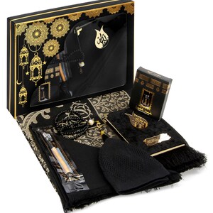 Islamic Prayer Gift Box, Umrah Hajj Gift Set, Prayer Rug, Yaseen ...