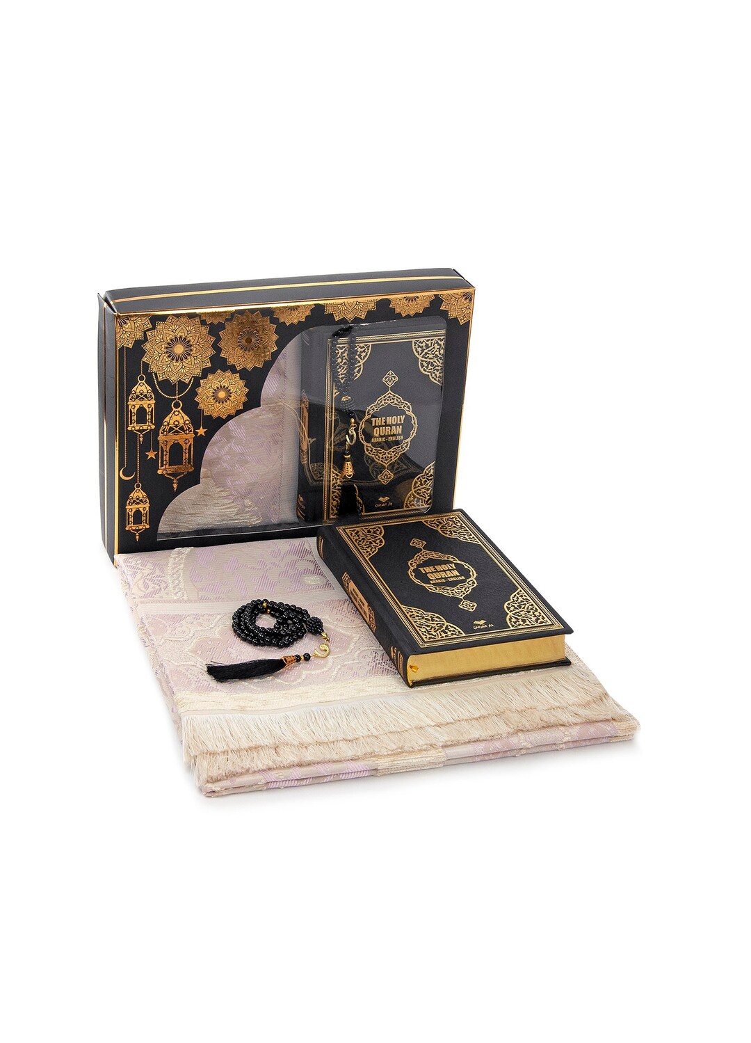 Islamic Prayer Gift Box, Prayer Rug, Quran With English Translation ...