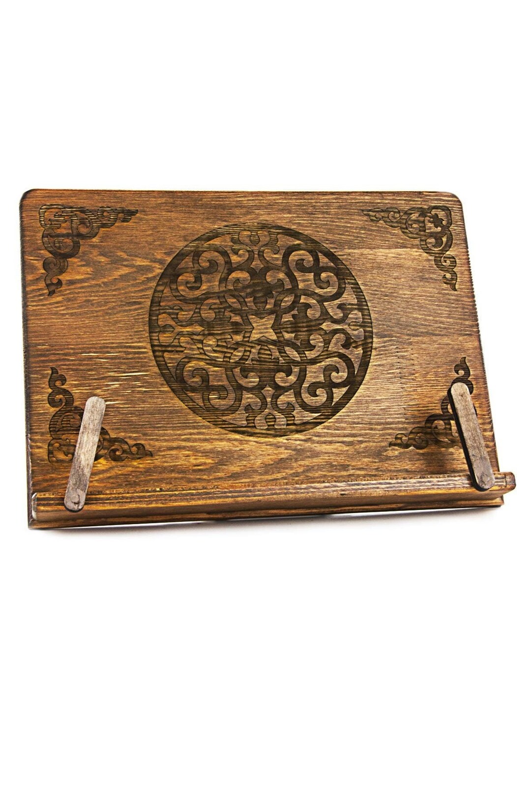 Vintage Wooden Book Holder Stand, Vintage Recipe Book Stand, Portable ...
