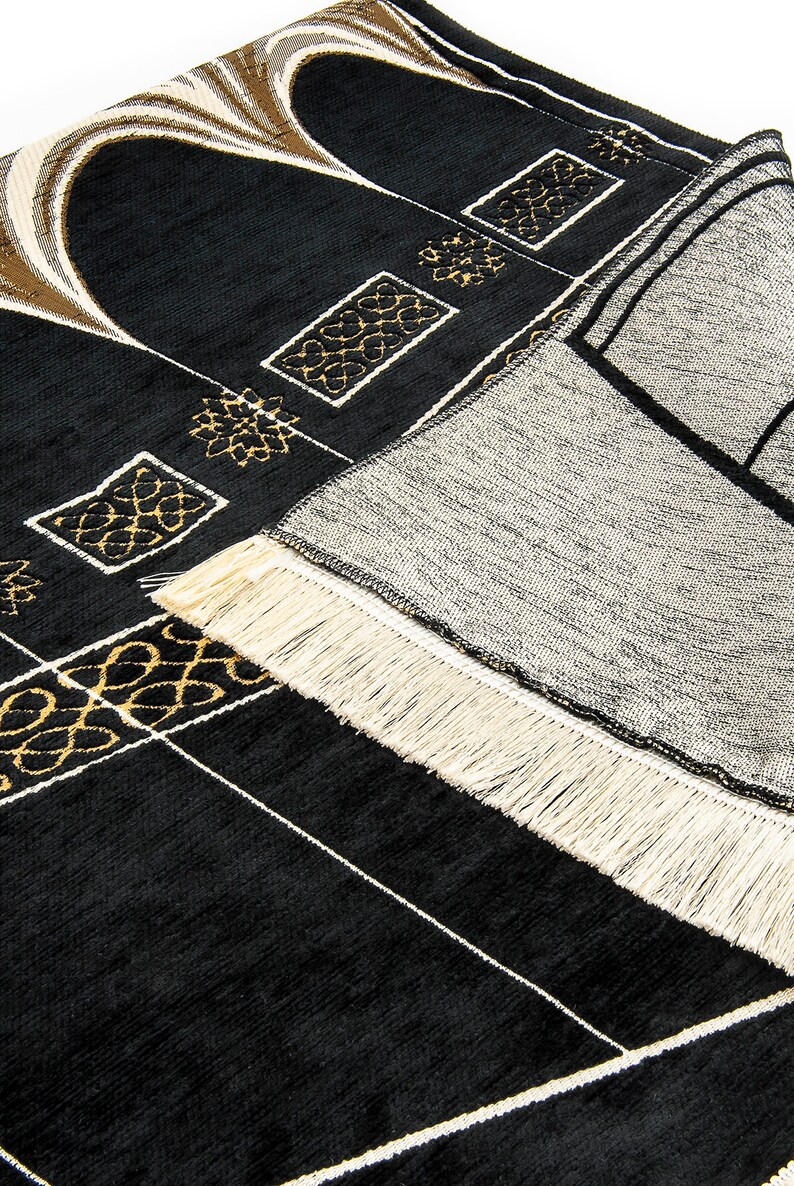Kaaba Designed Prayer Rug Luxury Soft Kaaba Janamaz Lux - Etsy