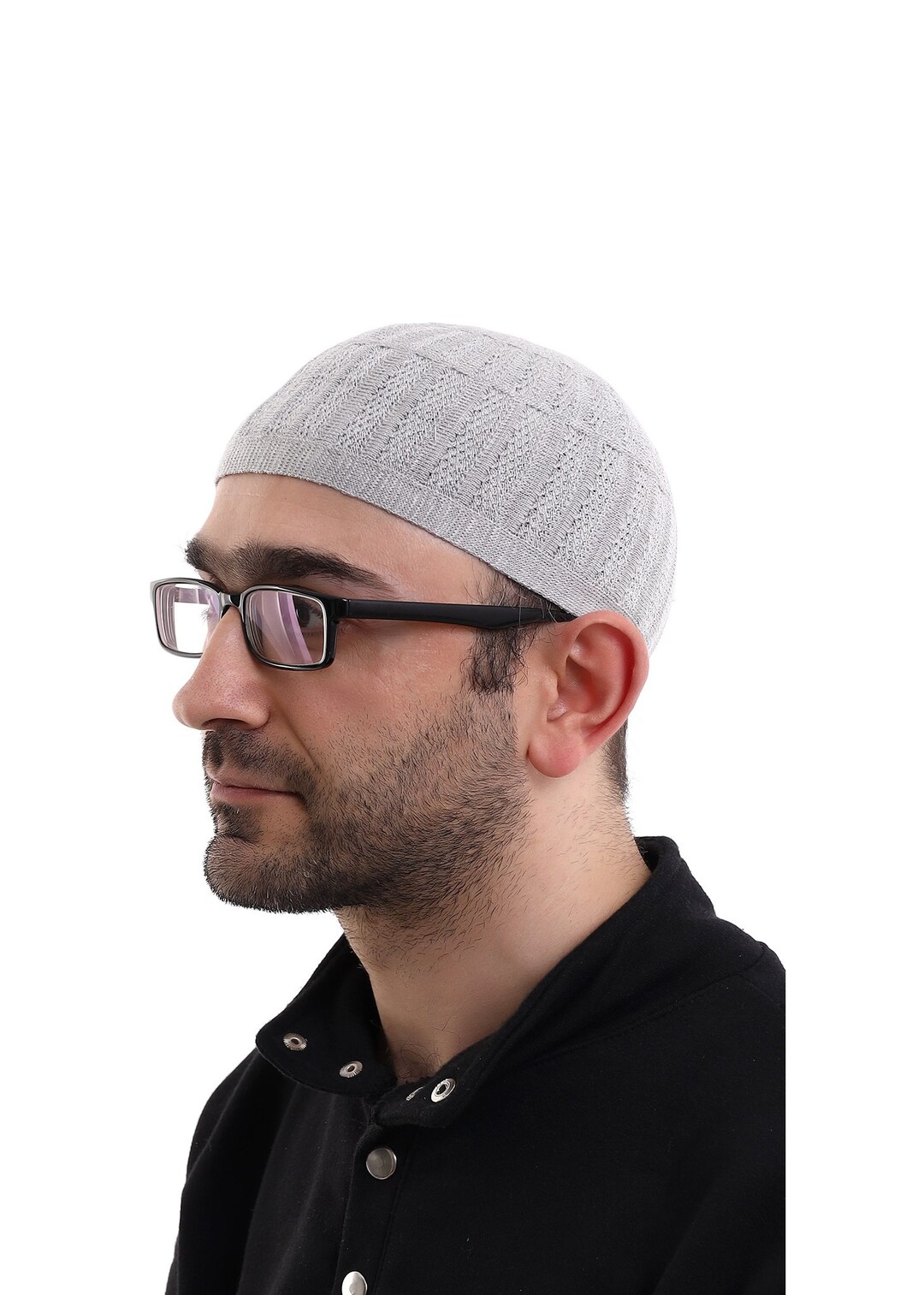 Muslim Winter Kufi Hats for Men, 100% Bamboo Yarn Islamic Prayer Hat ...