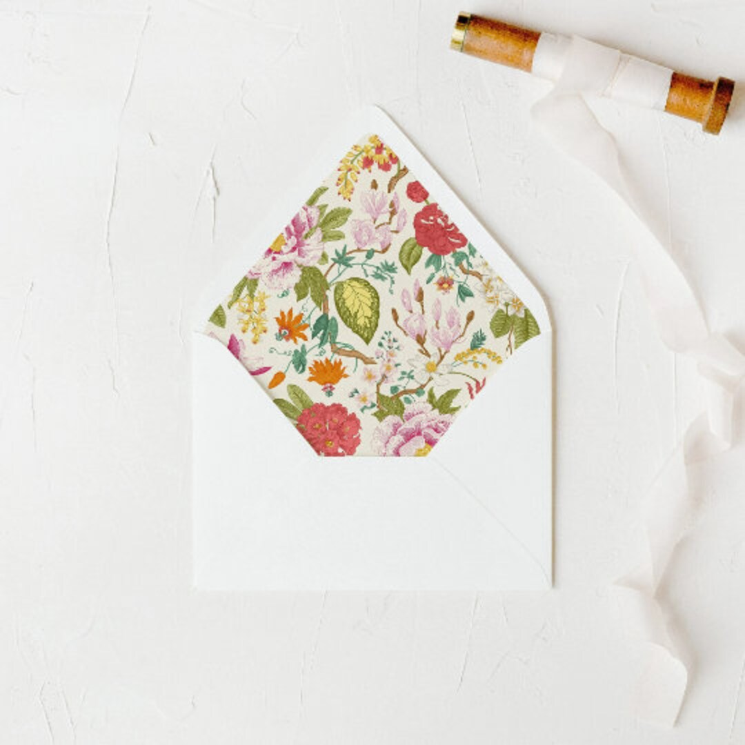 Printable Wildflower Envelope Liners, Instant Download - Etsy