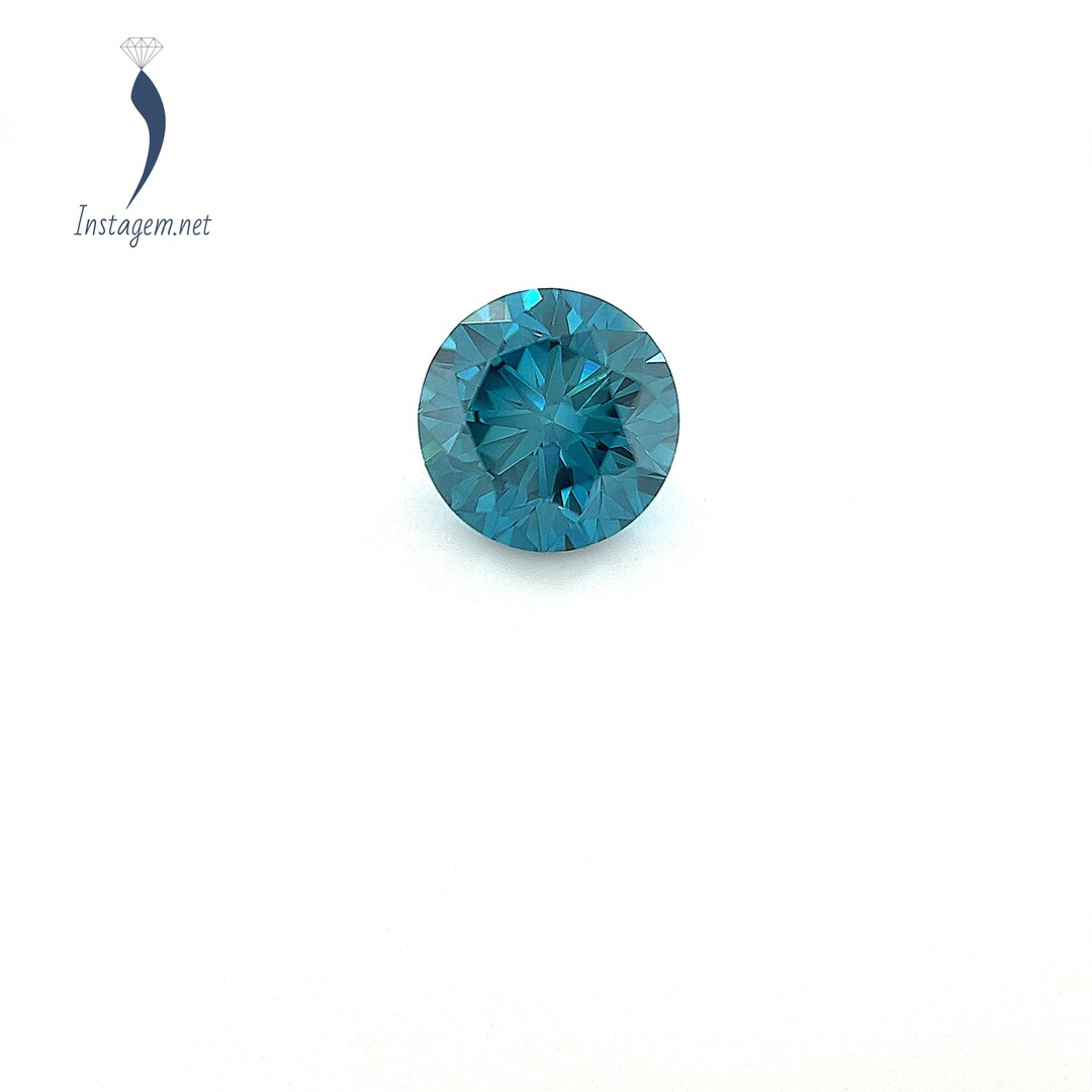 Natural Blue Diamond Round Brilliant Cut SI1 Quality GIA Certified 1.16 ...