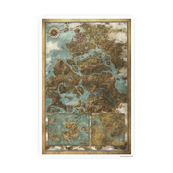 Fantasy World Map Poster - Etsy