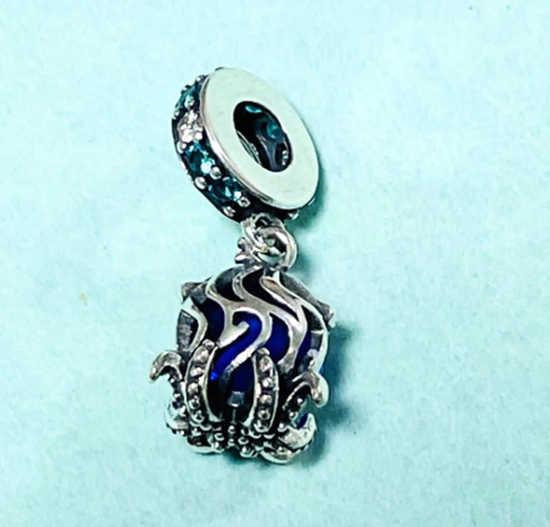 New Pandora Cute Octopus Dangle Murano Blue Charm Bead W/pouch - Etsy