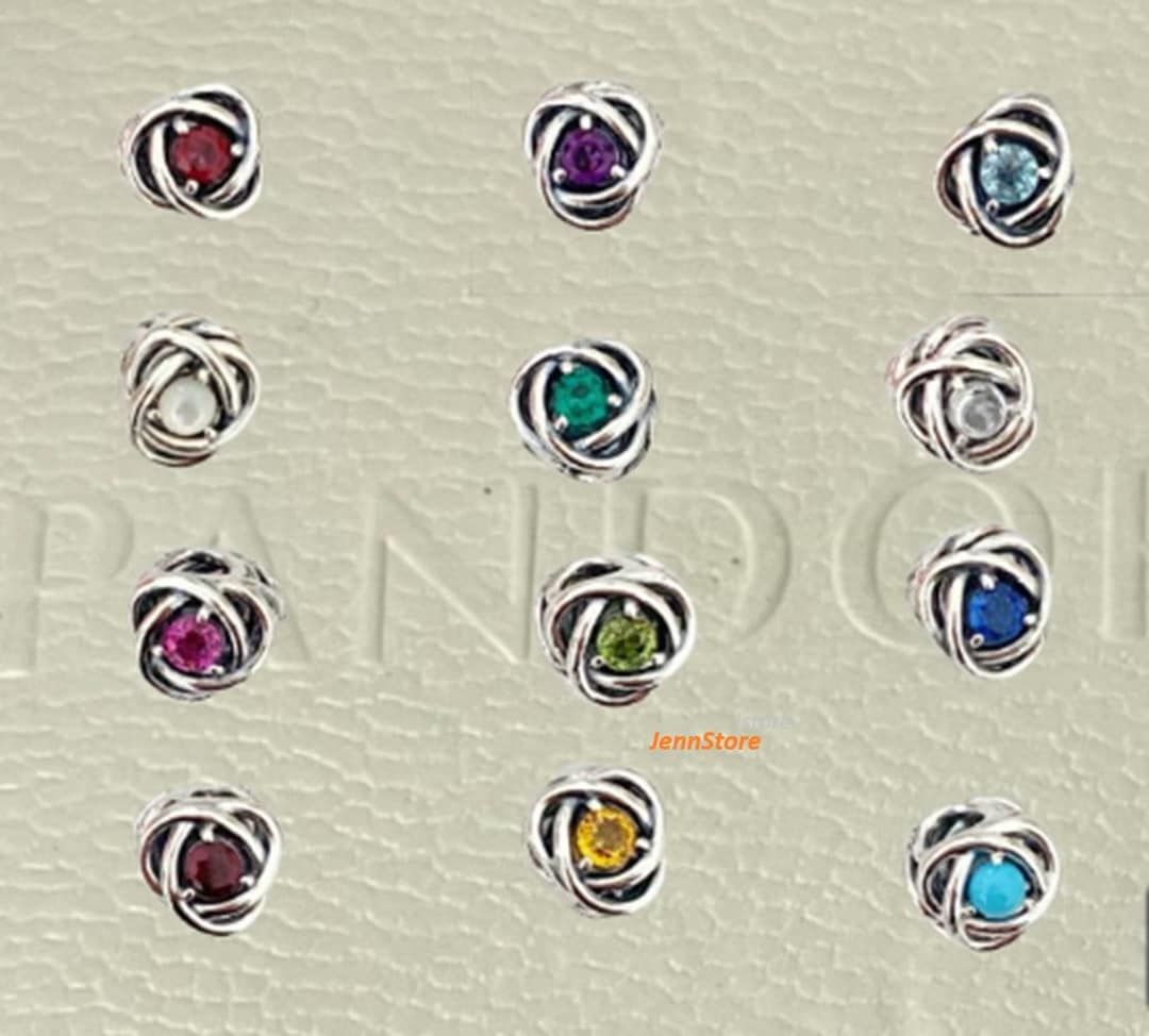 New Pandora Eternity Circle Birthstone Birthday Charm Sterling Silver ...