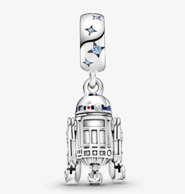 New Authentic Pandora, S925, Star Wars R2-D2 Dangle Charm W/ Pouch - Etsy