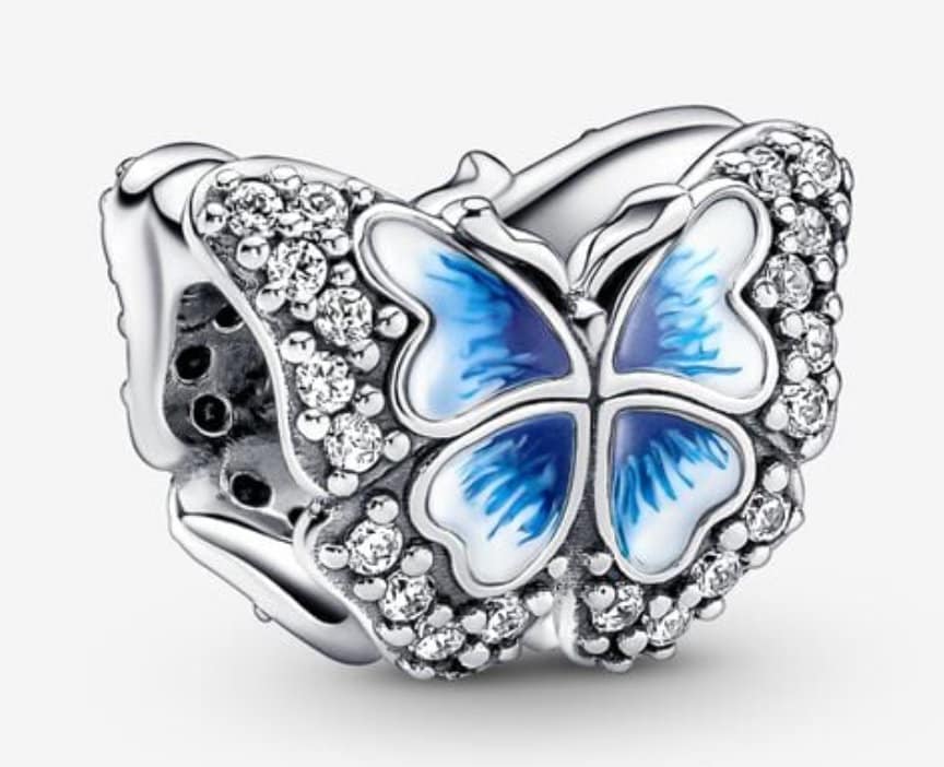 New PANDORA Blue Sparkling Butterfly Charm Bead W/ Pouch - Etsy