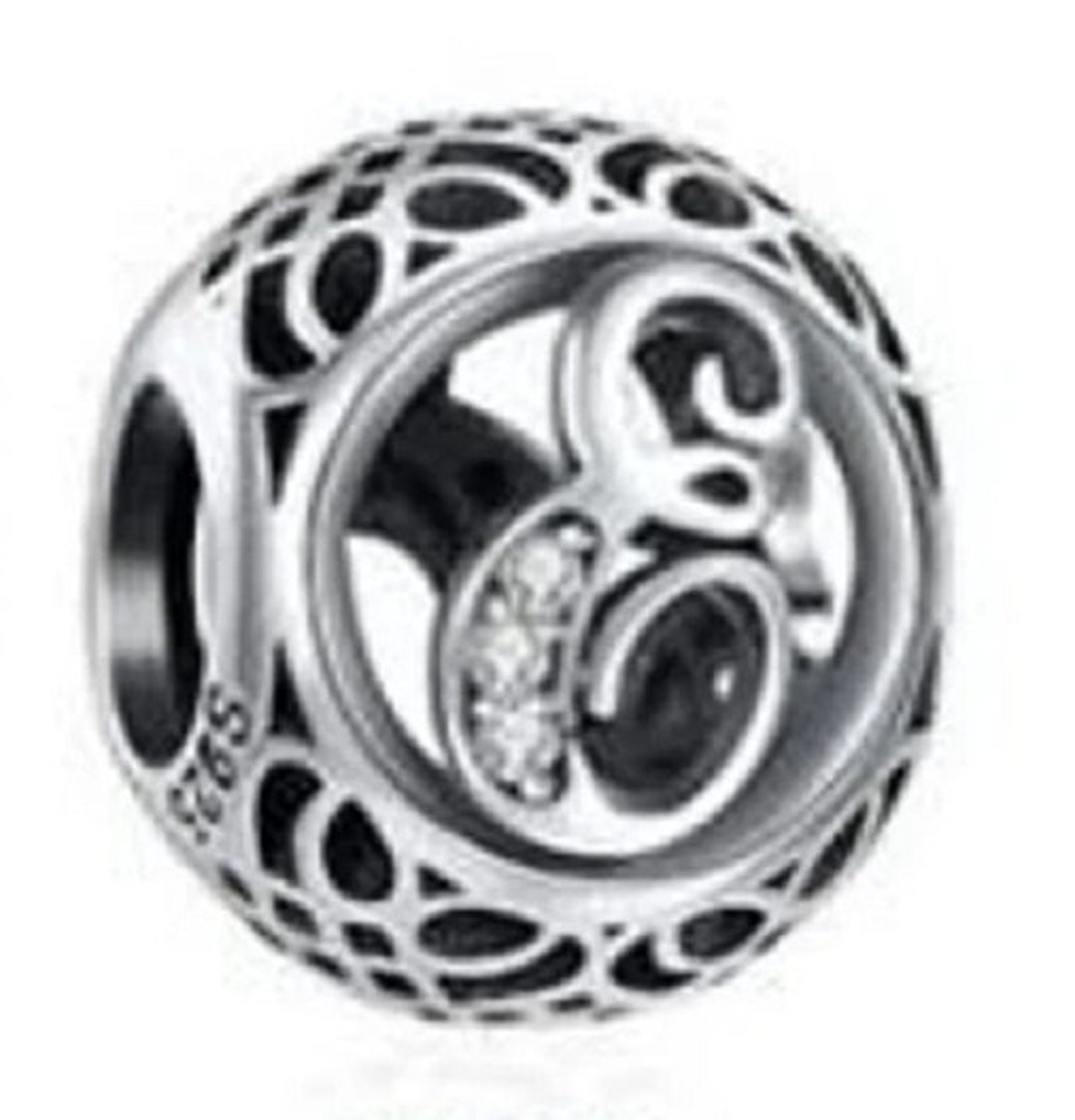 New Pandora Sterling Silver Authentic Initial Letter E Charm Bead - Etsy