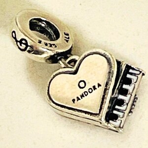 Pandora S925 Sterling Silver Grand Piano Heart Charm - Etsy