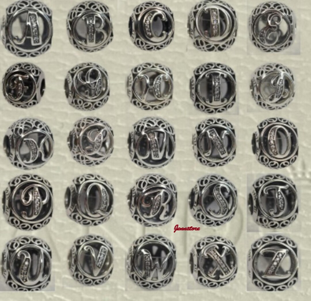 New Pandora Initial Alphabet Character S925 Letter Charm Bead - Etsy