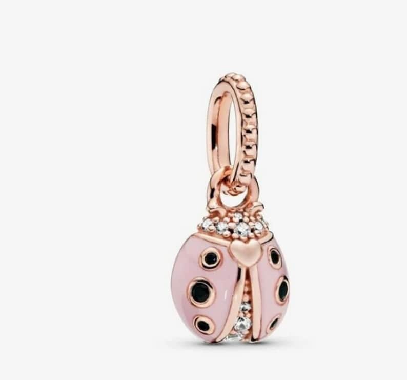 New Pandora, S925, Lucky Pink Lady Bug Pendant Charm Bead W/ Pouch - Etsy