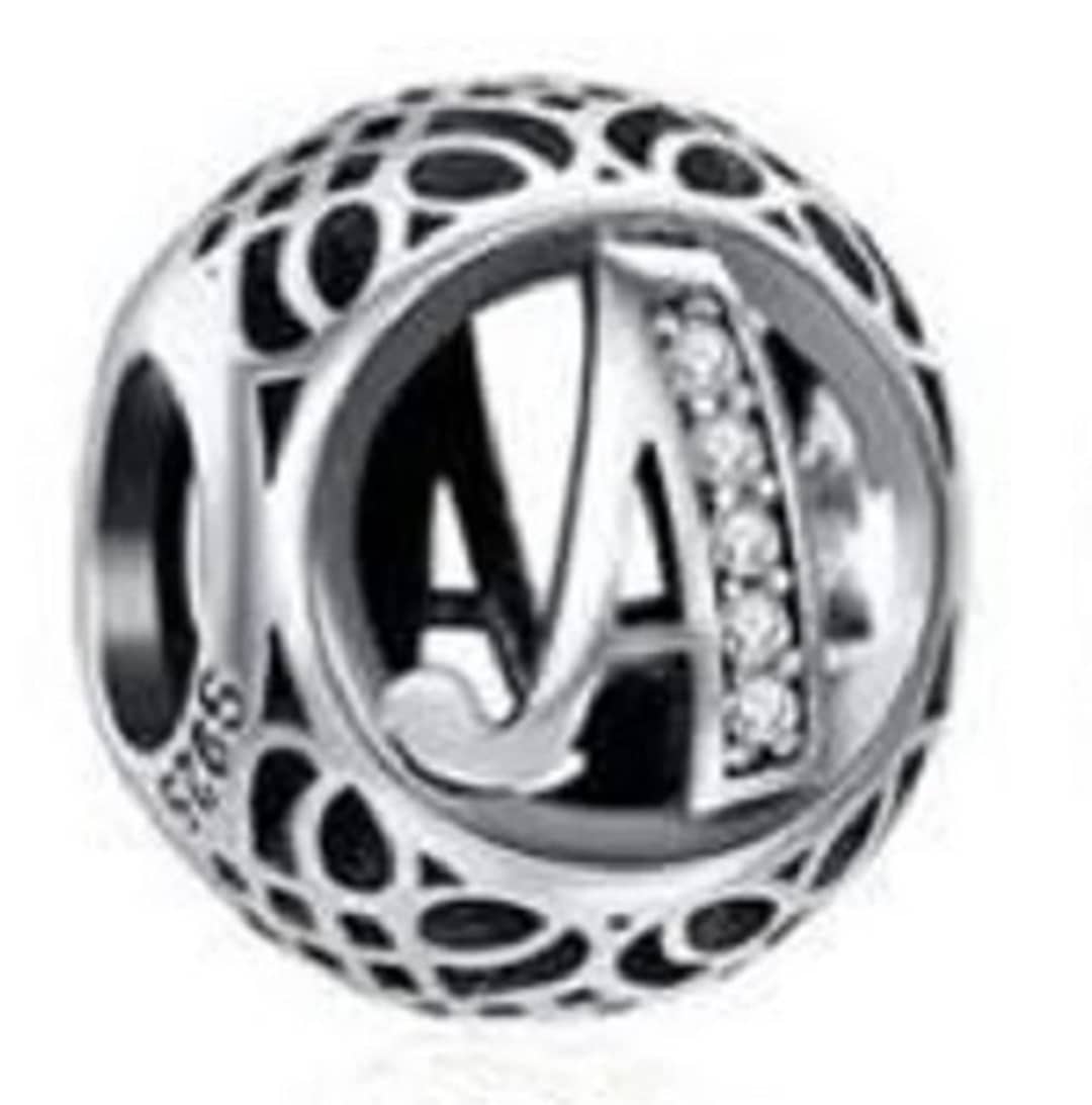 New Pandora Sterling Silver Authentic Initial Letter A Charm Bead - Etsy