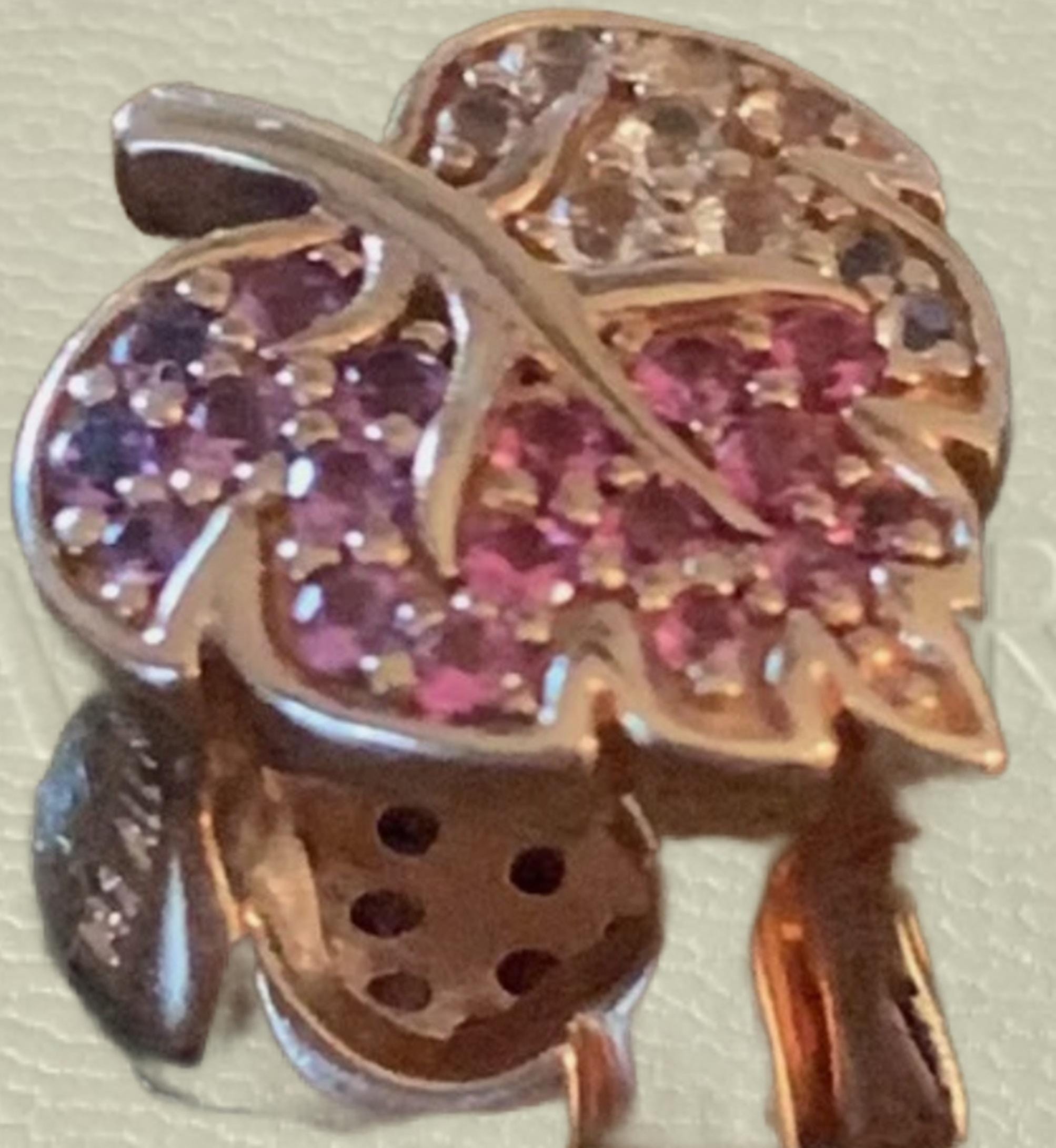 New Authentic Pandora, Rose Gold Sparkling Pave Leaf Charm W/ Pouch - Etsy