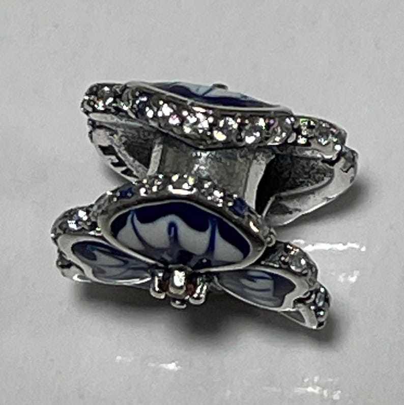 New Pandora Blue Authentic Pansy Flower Charm Bead - Etsy