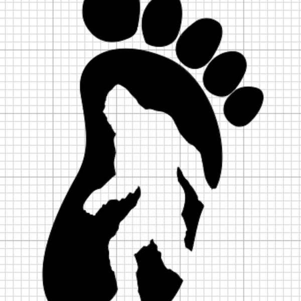 Sasquatch Footprint Decal - Etsy