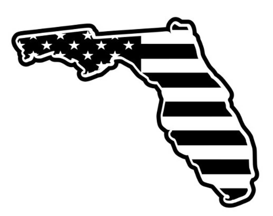 Florida American Flag Die-cut Vinyl Decal / Sticker - Etsy