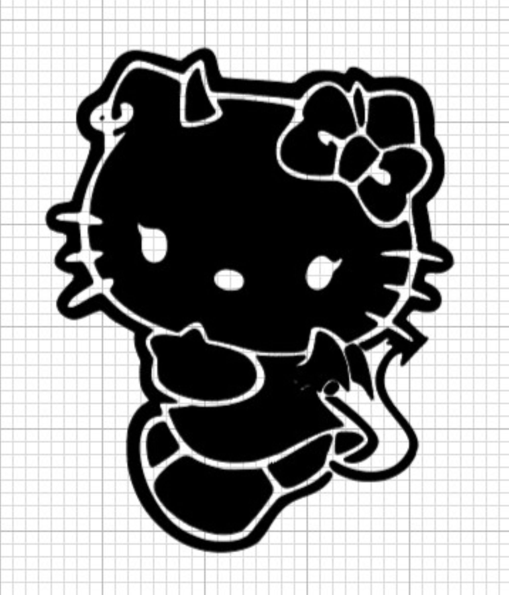 Evil Kitty Die-cut Vinyl Decal / Sticker - Etsy