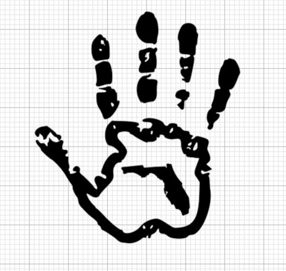 Florida Hand Wave Die-cut Vinyl Decal / Sticker - Etsy
