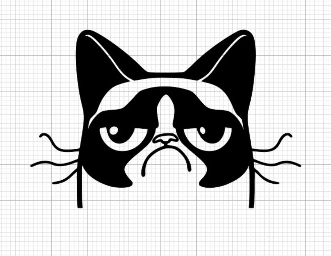 Grumpy Cat Vinyl Decal / Sticker - Etsy