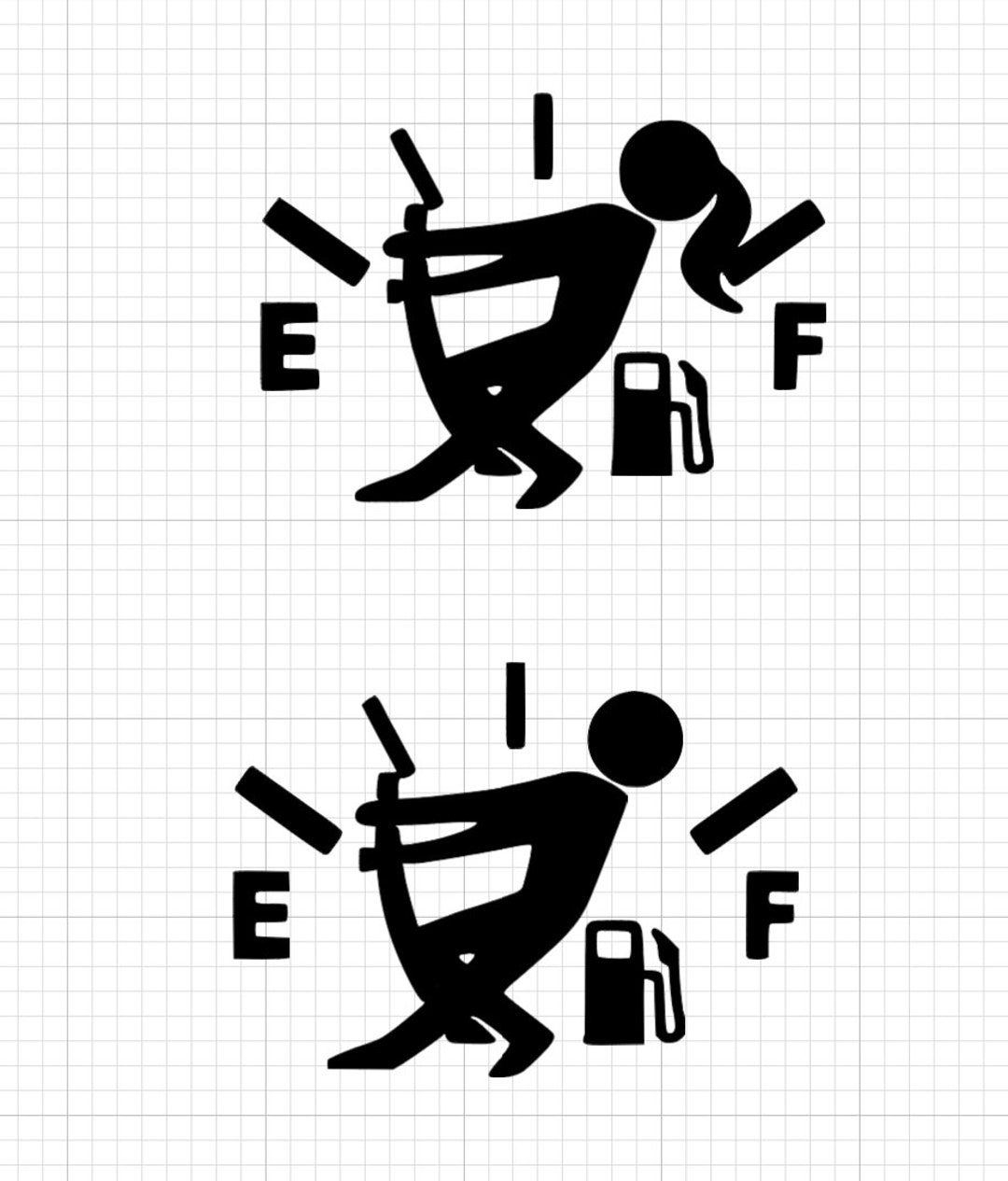 Gas Gauge Empty Decal / Sticker Vinyl Die Cut - Etsy