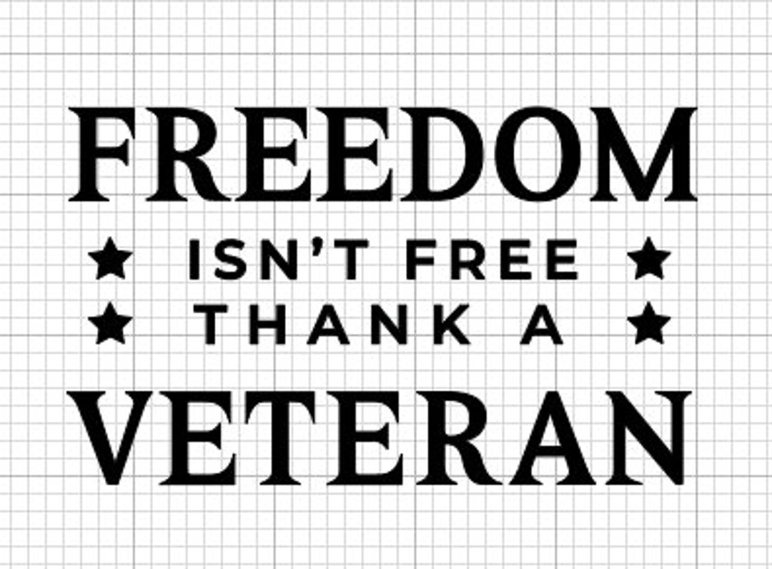 Freedom Isn't Free Die-cut Vinyl Decal / Sticker - Etsy