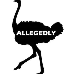 Allegedly Ostrich Die-cut Vinyl Decal / Sticker - Etsy
