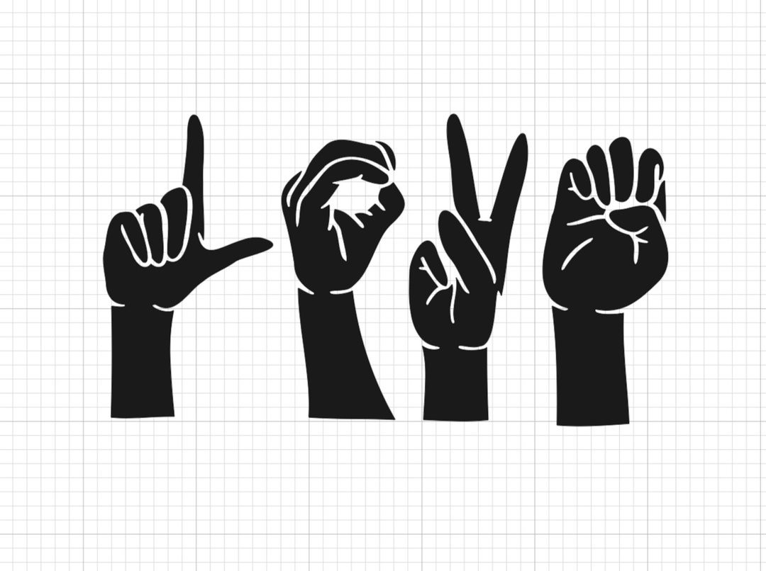 Love Sign Language Decal / Sticker Vinyl Die Cut - Etsy