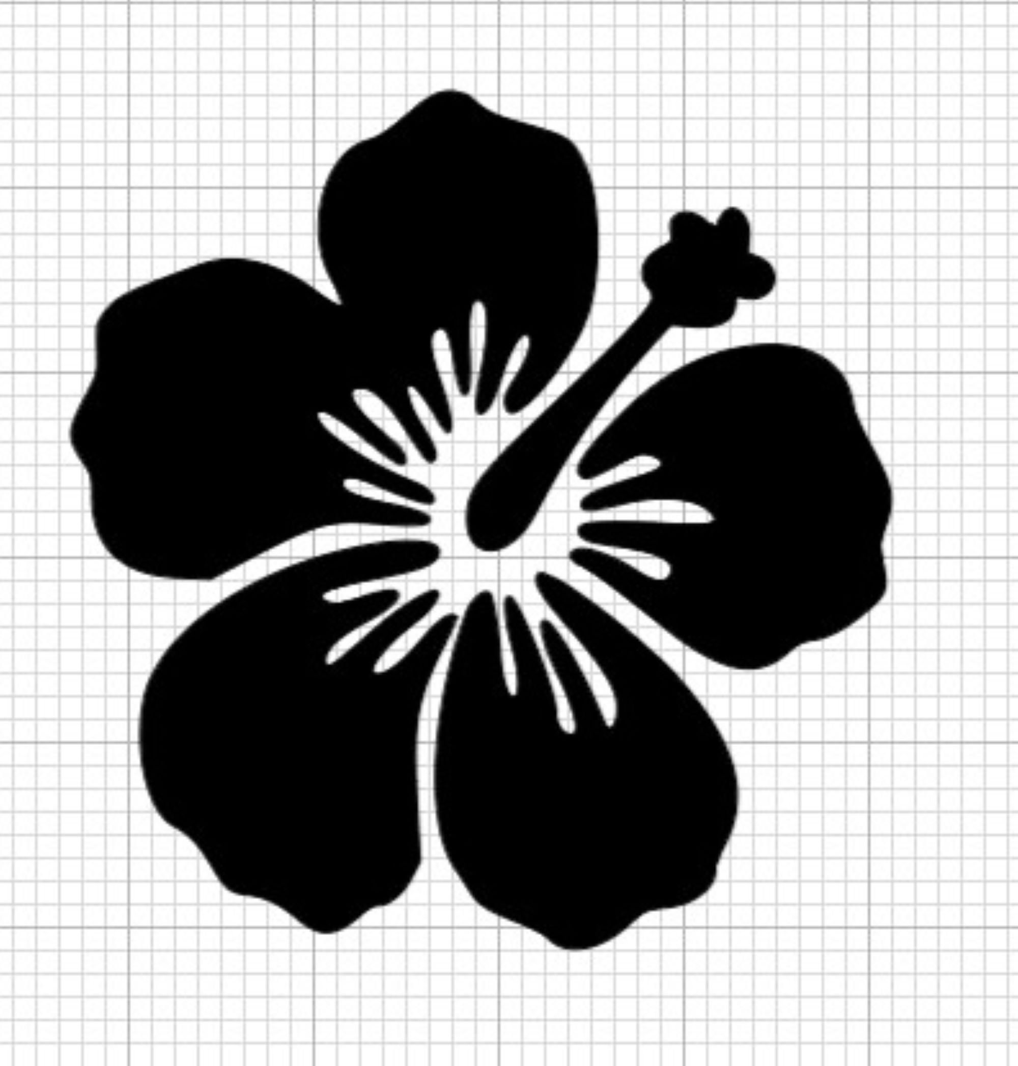 Hibiscus Flower Die-cut Vinyl Decal / Sticker Many Colors - Etsy