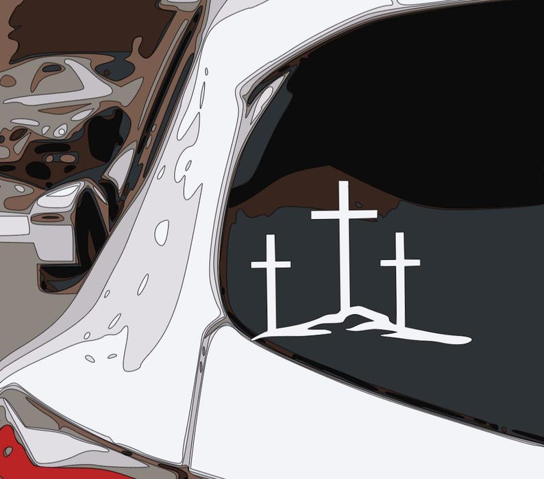 Three Crosses Die Cut Decal / Sticker - Etsy